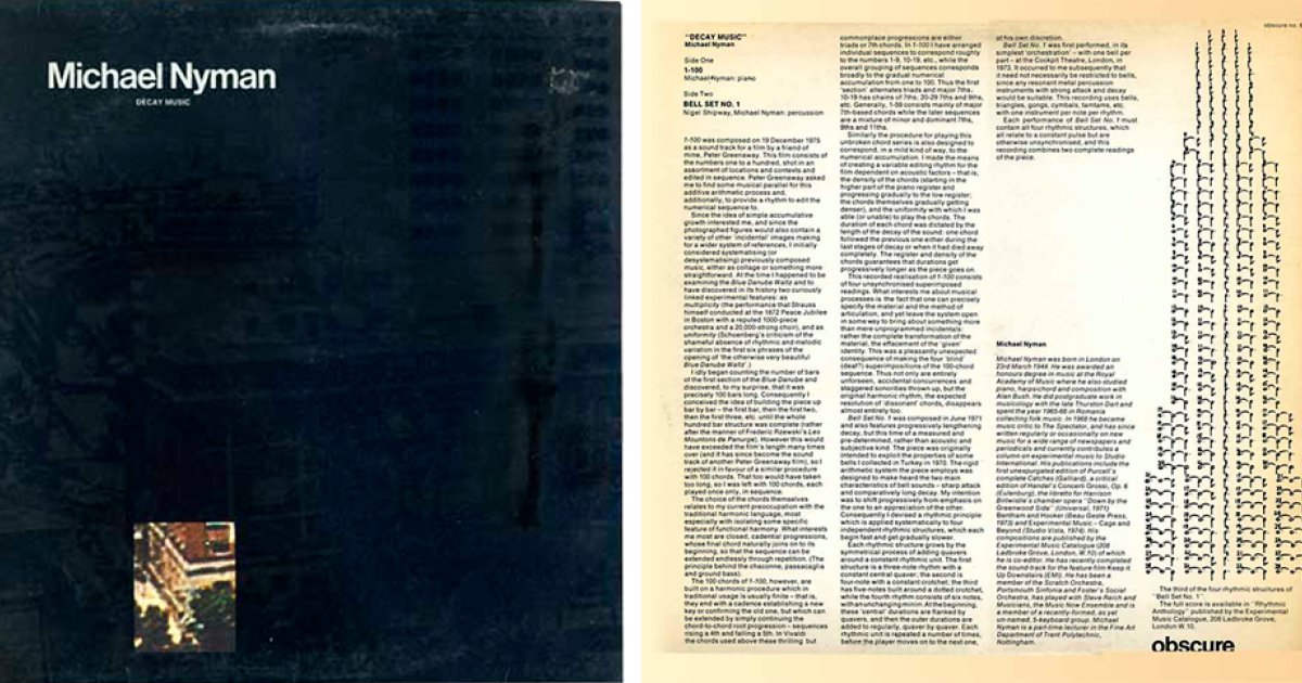 Decay music, Michael Nyman - Het Verzet